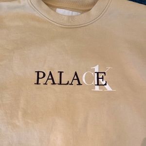 PALACE | Sweaters | Palace And Calvin Klein Collaboration Cream Crew ...